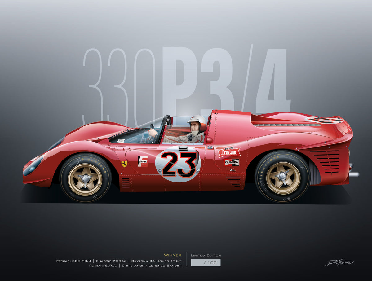1967_Ferrari 330 P3/4_Daytona winner – Autografic